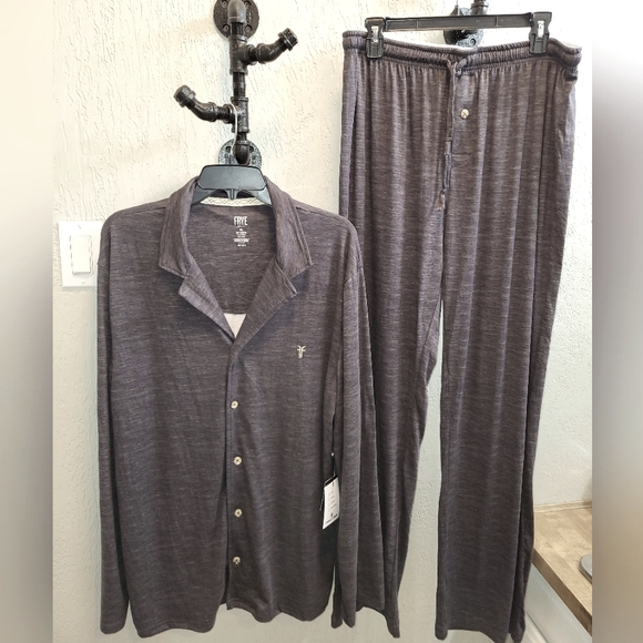 Frye | Other | Nwt Frye 2 Piece Heathered Notched Collar Lounge Pajama ...